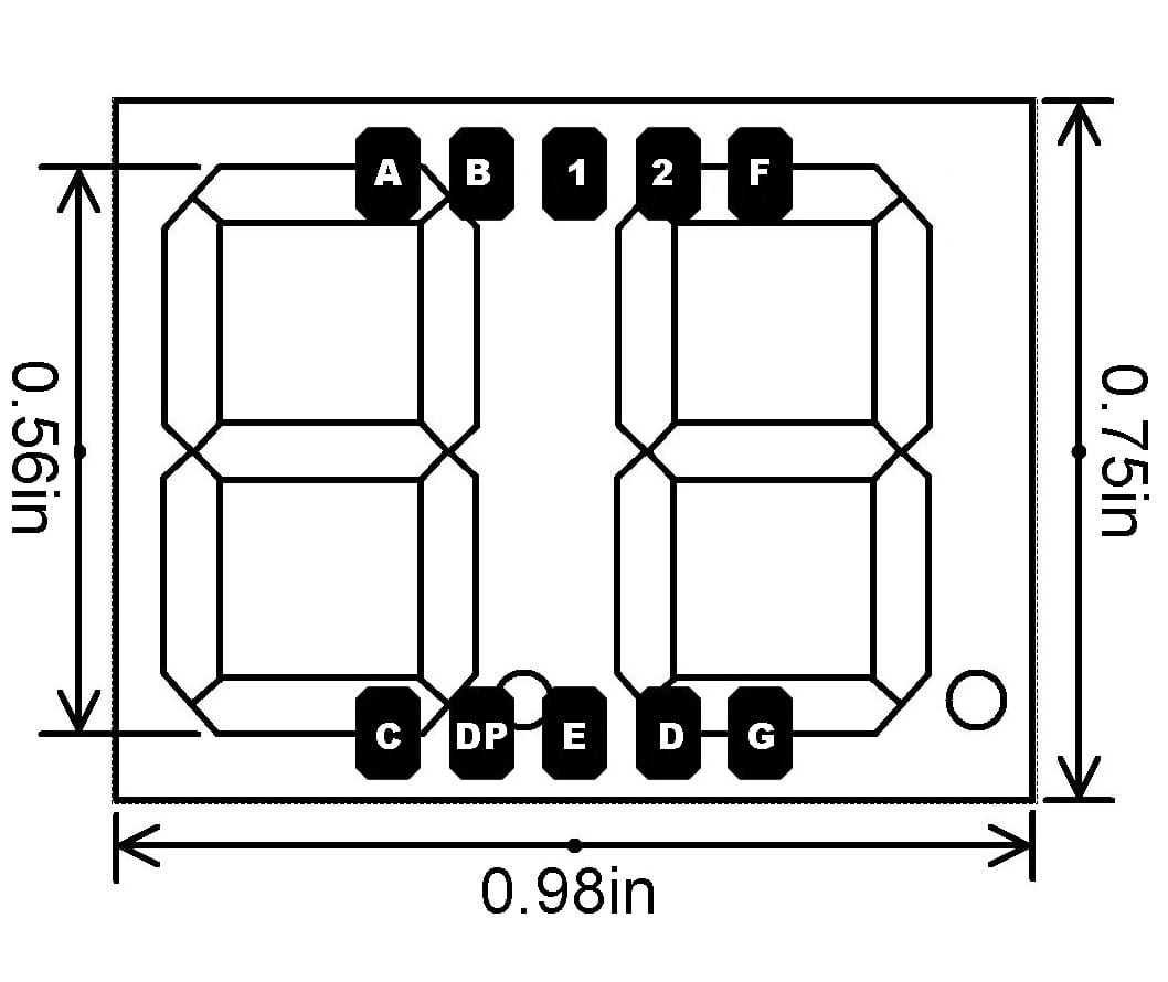 7 Segment Display CC - 2 Digit (0.56in) - Tech Bazar || টেক বাজার