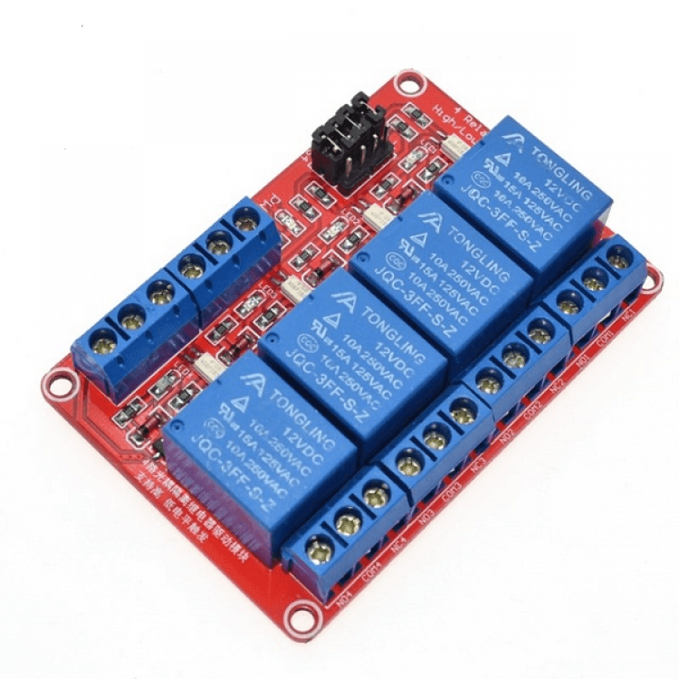 4 Channel 12 V Relay Module - Tech Bazar || টেক বাজার