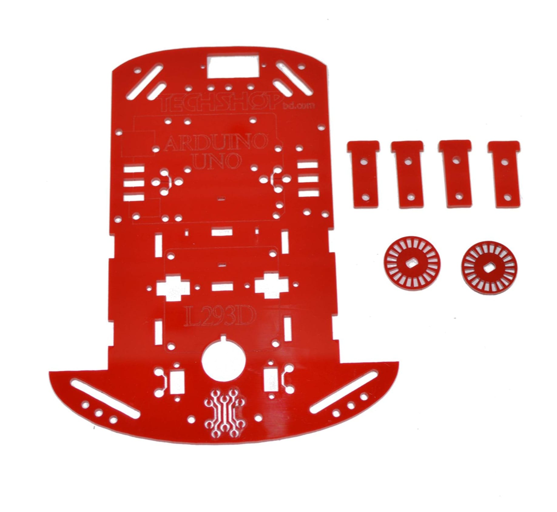 Robot Chassis Tee01 Red - Tech Bazar || টেক বাজার