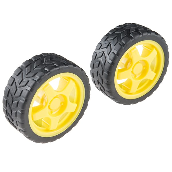 Wheel - 65mm (Rubber Tire, Pair) - Tech Bazar || টেক বাজার