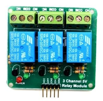 3 Channel 5V Relay Module - Tech Bazar || টেক বাজার