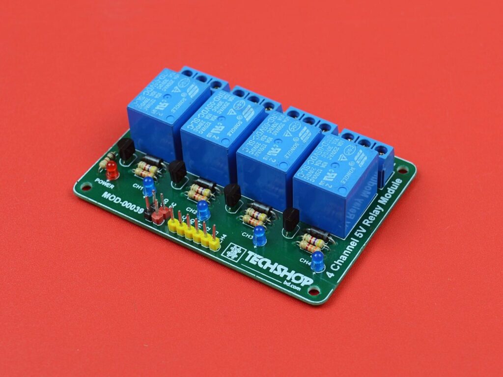 4 Channel 5V Relay Module - Tech Bazar || টেক বাজার