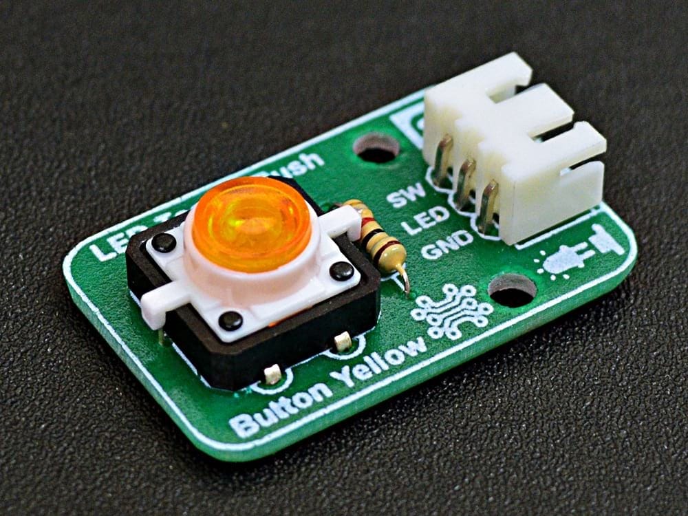 LED Tactile Push Button (Yellow) - Tech Bazar || টেক বাজার
