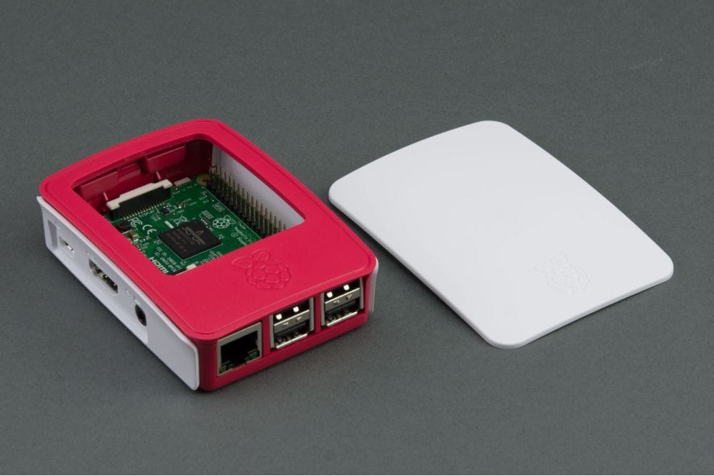 Raspberry Pi case, red/white - Tech Bazar || টেক বাজার